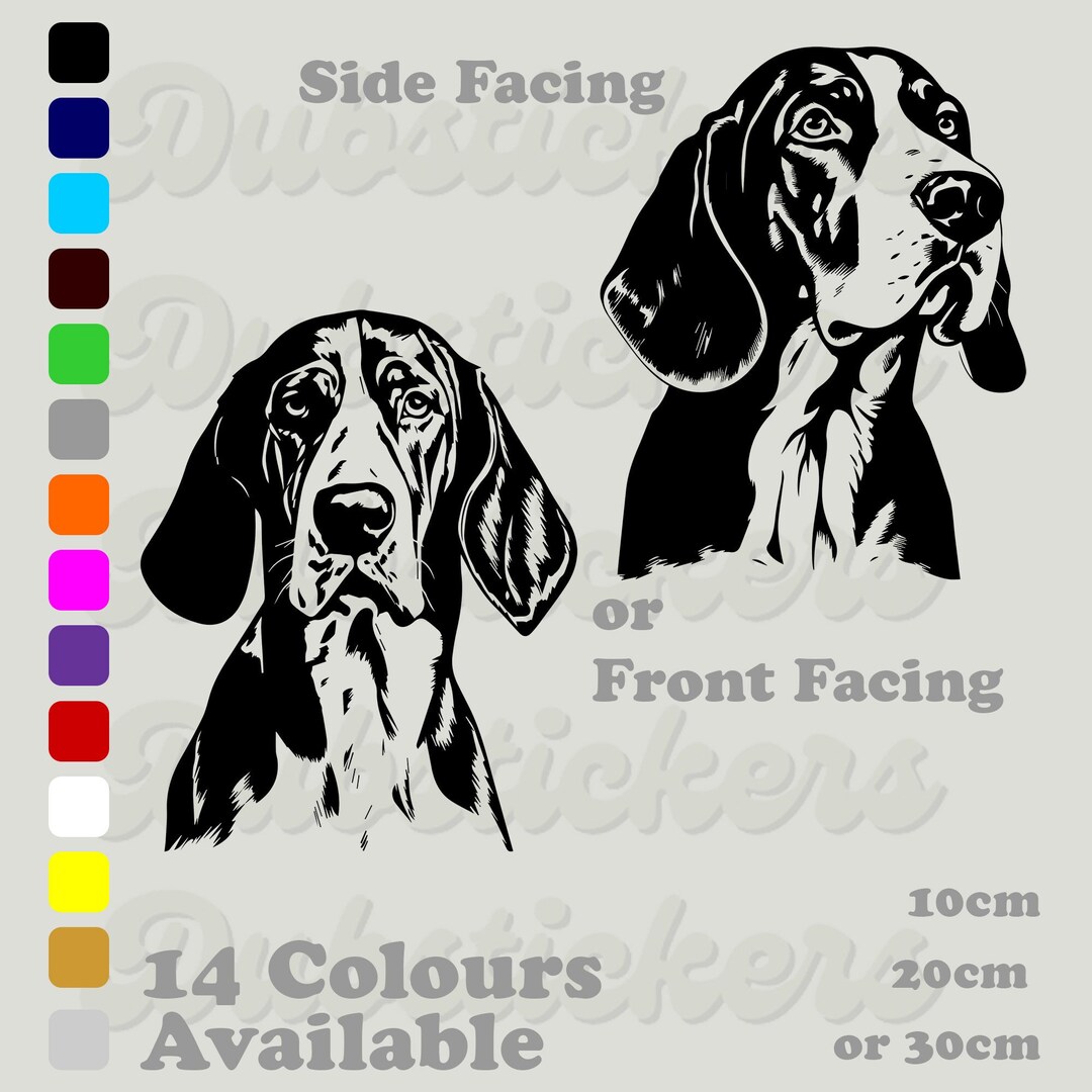 Treeing Walker Coonhound Dog Head Decal Vanlife Campervan Car Decal ...