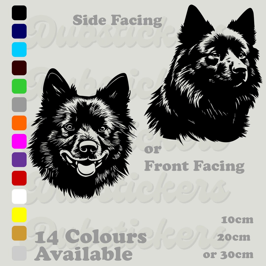 Schipperke Dog Head Vinyl Decal | Vanlife | Campervan | Car | Decal ...