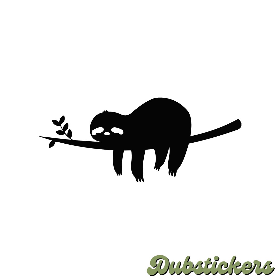Sleeping Sloth Decal Vanlife Campervan Car Decal Sticker Vinyl Sticker ...
