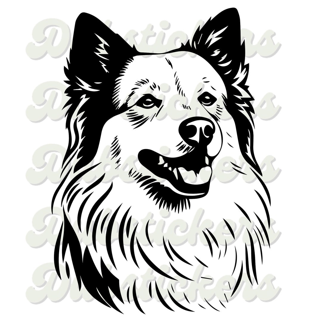 American Eskimo Dog Head Vinyl Waterproof Sticker Car Window Walls ...
