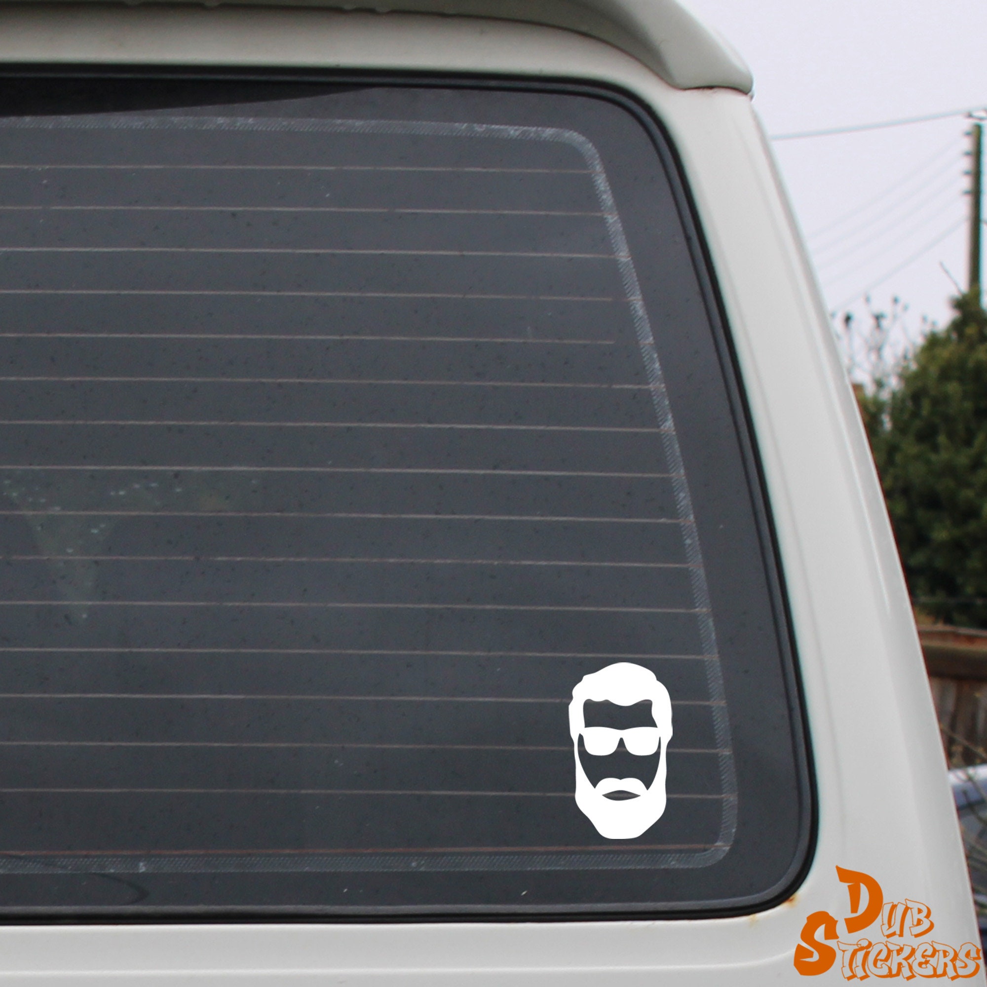 Bearded Dude Dad Man Decal Vanlife Campervan Car Decal Sticker Vinyl ...