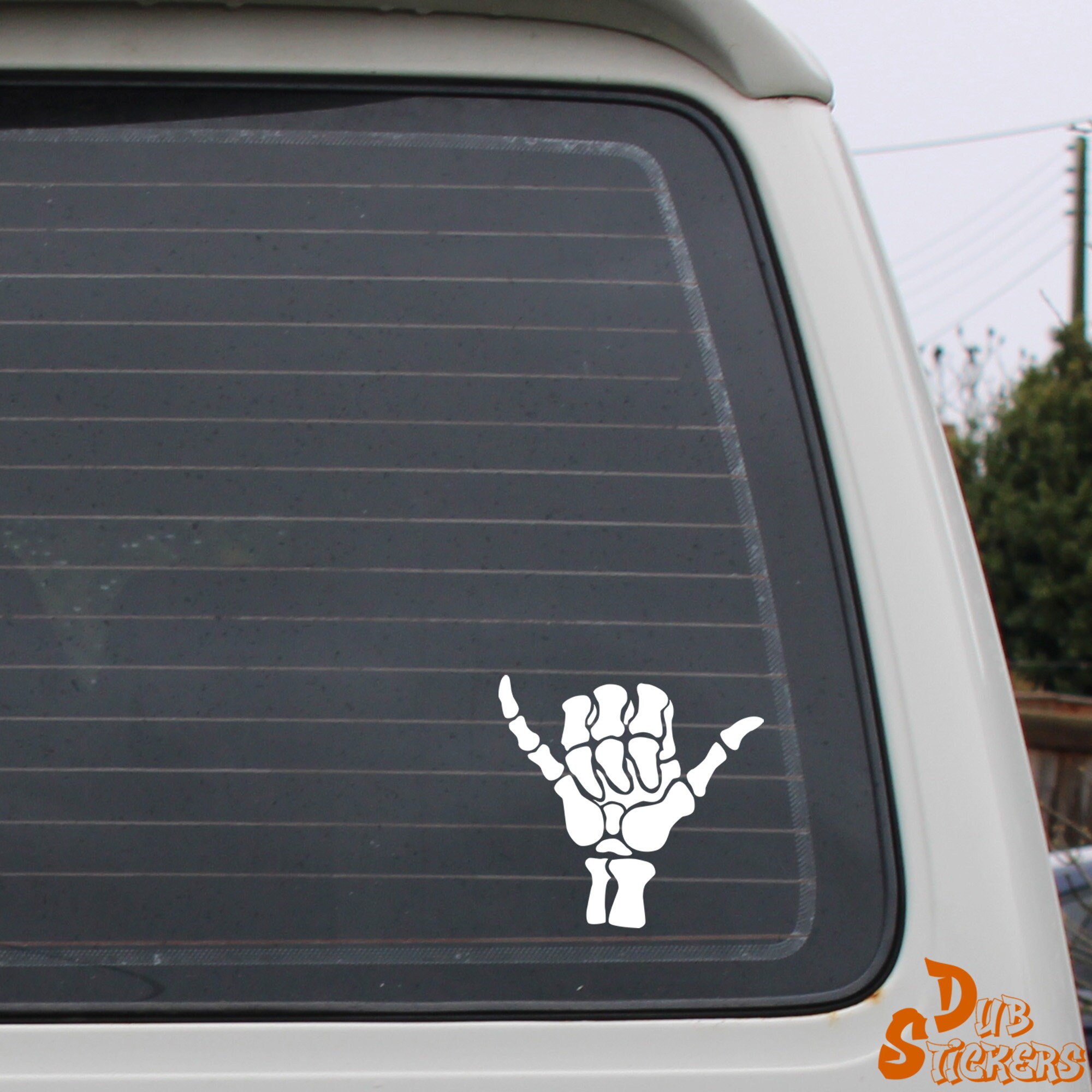Hang Loose Shaka Skeleton Hand Decal Campervan Window Die - Etsy