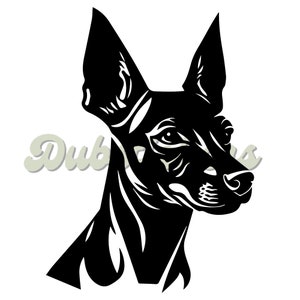 Xoloitzcuintli Mexican Hairless Dog Head Vinyl Waterproof Sticker Car ...