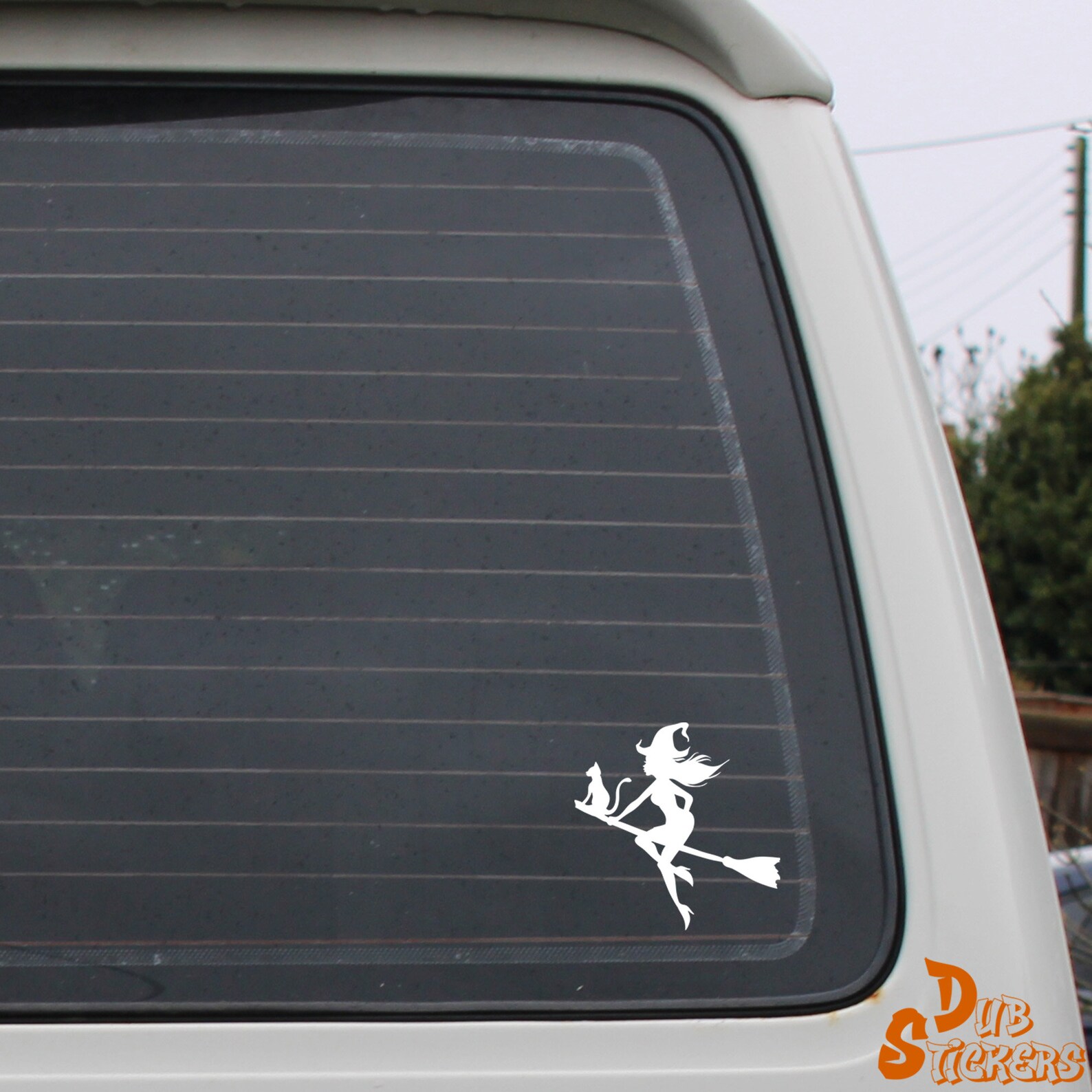 Witch on Broomstick Sticker Campervan Window Decal Vinyl - Etsy
