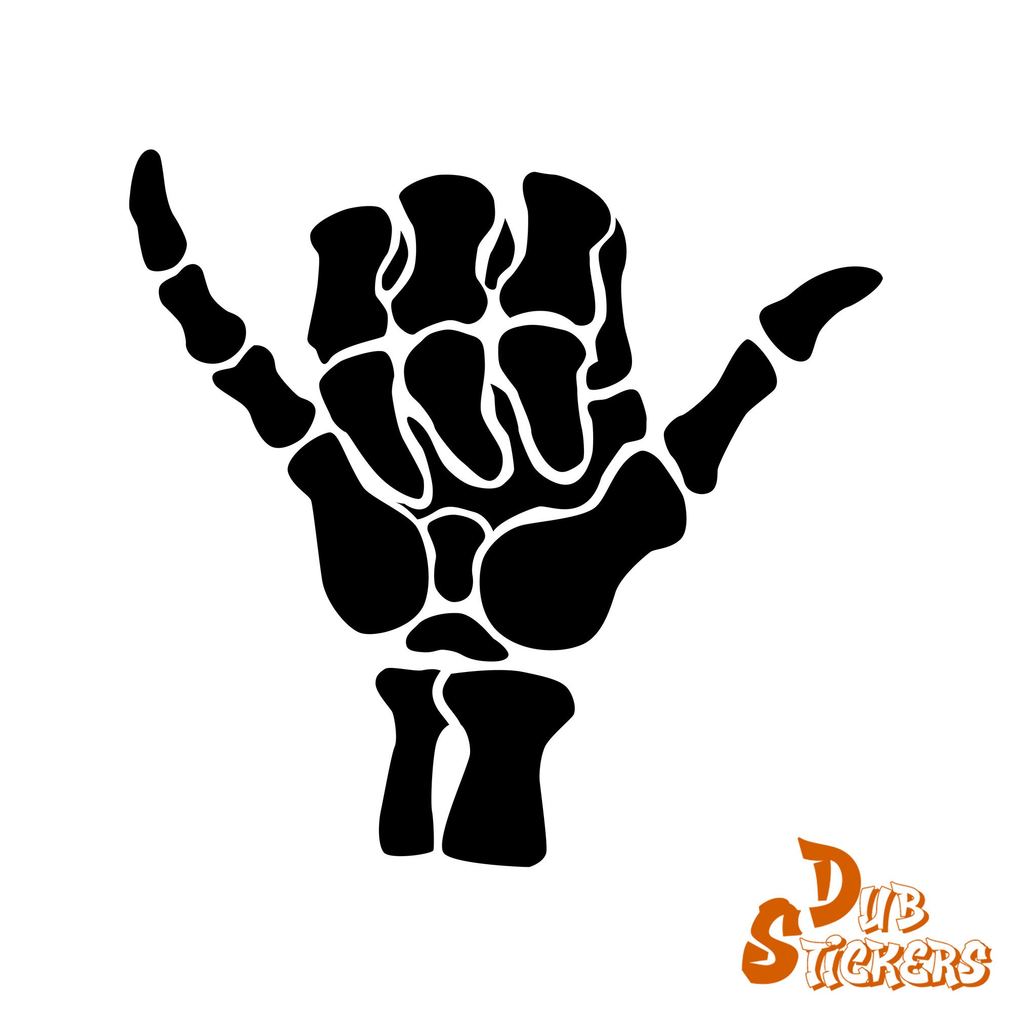 Hang Loose Shaka Skeleton Hand Decal Campervan Window Die - Etsy