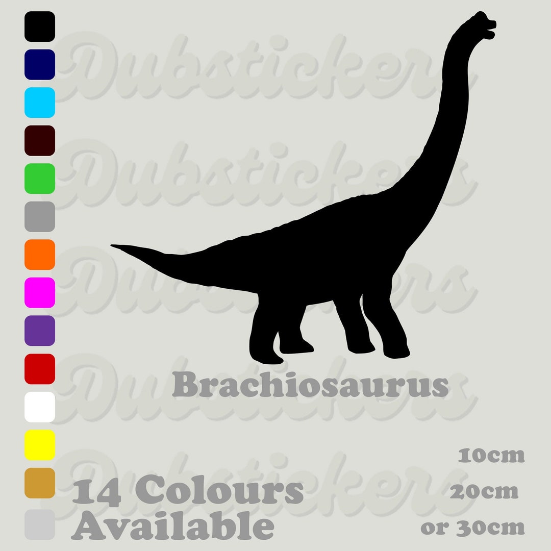 Brachiosaurus Silhouette Dinosaur Decal Vanlife Campervan Car Decal ...