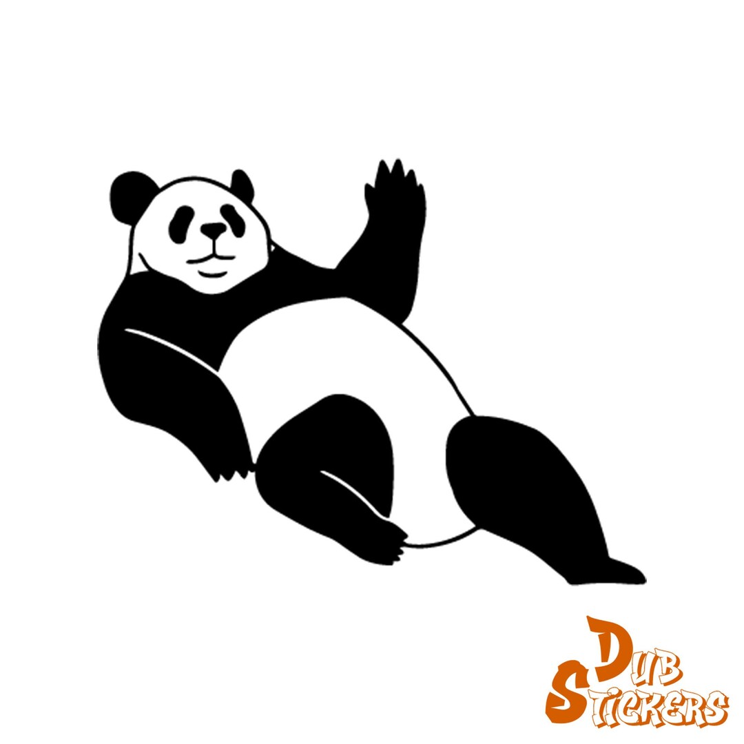 Laying Panda Vinyl Decal Car Sticker Star Wars Mandalorian Campervan ...