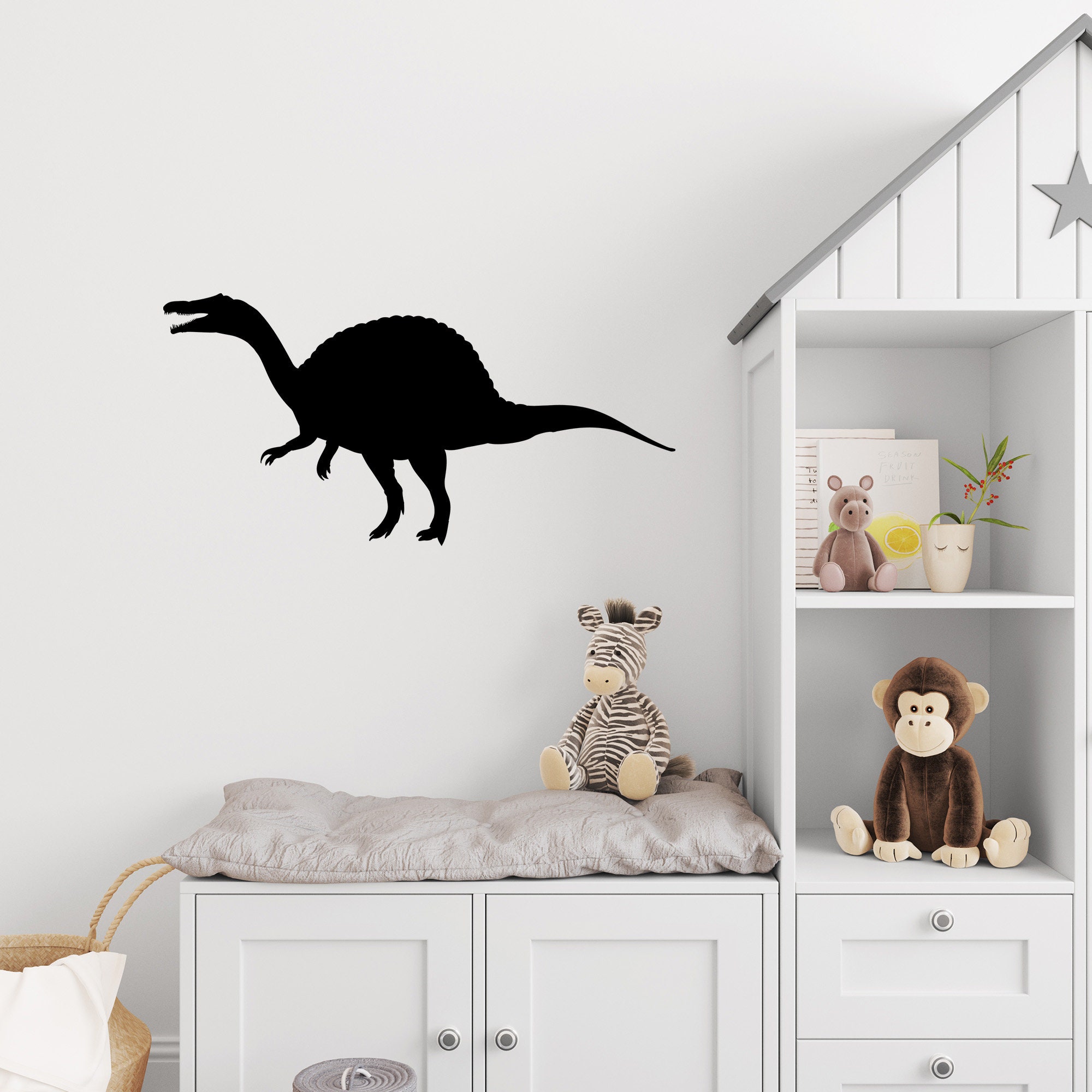Spinosaurus Silhouette Dinosaur Decal Campervan Window Die Cut Vinyl ...