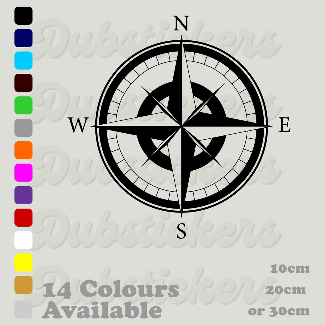 Compass Decal Vanlife Campervan Car Decal Sticker Vinyl Sticker Car ...