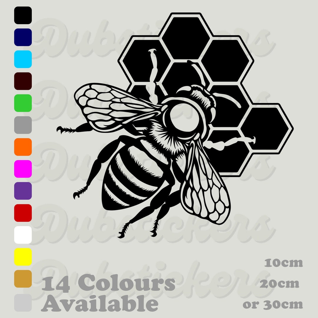 Bee & Honeycomb Decal Vanlife Campervan Car Decal Sticker Vinyl Sticker ...