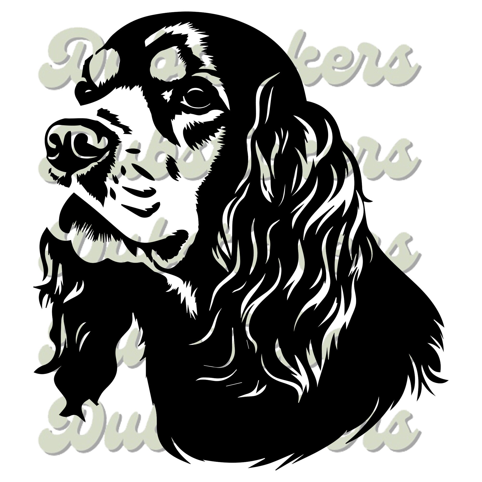 American Cocker Spaniel Dog Head Decal Vinyl Waterproof - Etsy