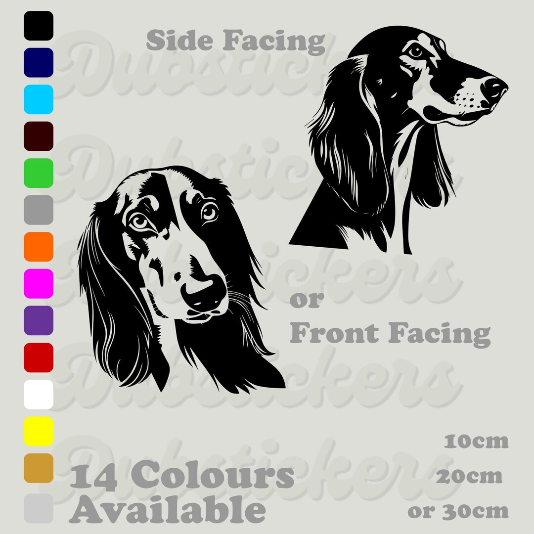 Saluki Dog Head Decal Vanlife Campervan Car Decal Sticker Vinyl Sticker ...