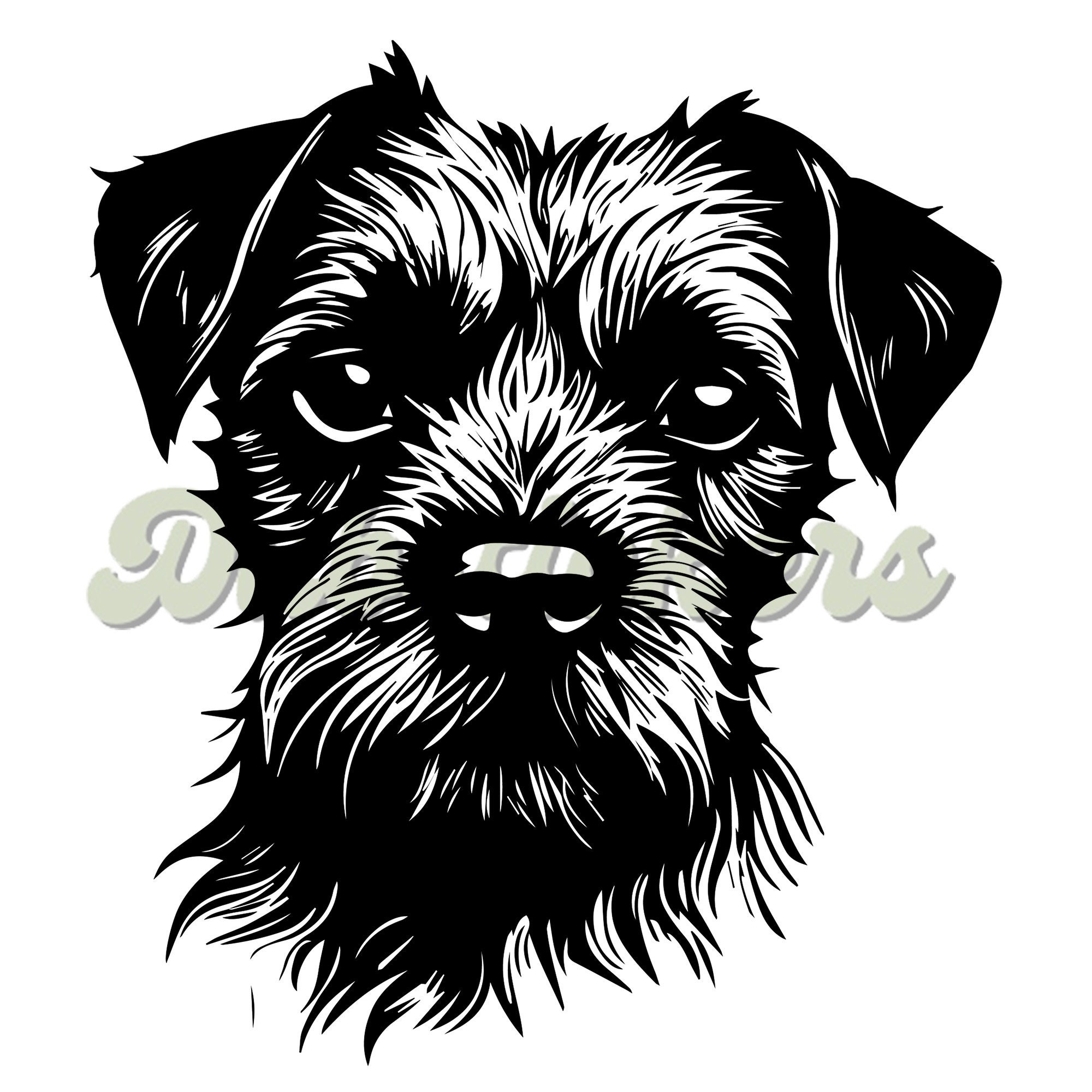 Border Terrier Dog Head Decal Vinyl Waterproof Sticker Car Window Walls ...