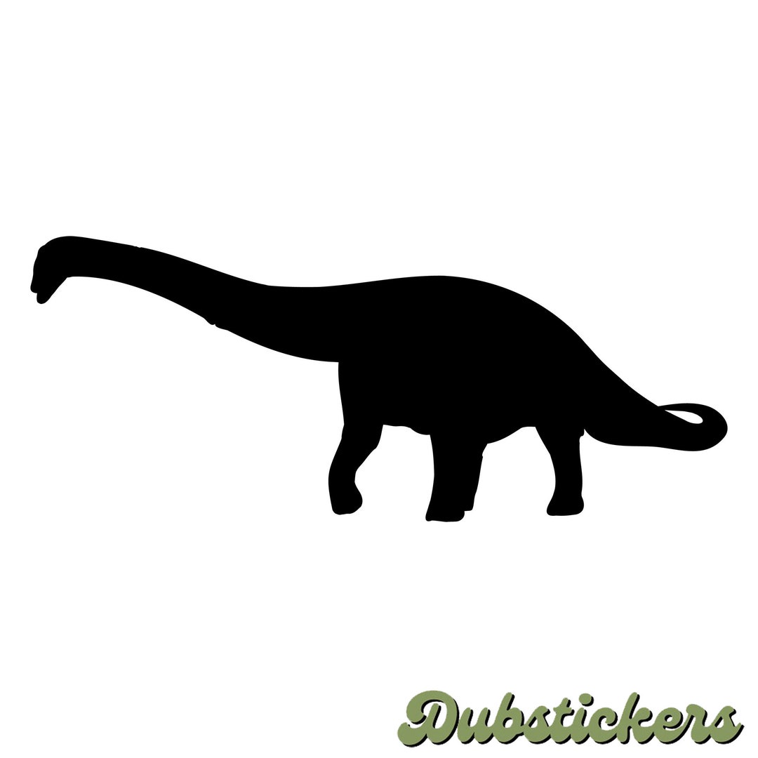 Vinyl Diplodocus Silhouette Dinosaur Decal Campervan Window Die Cut ...