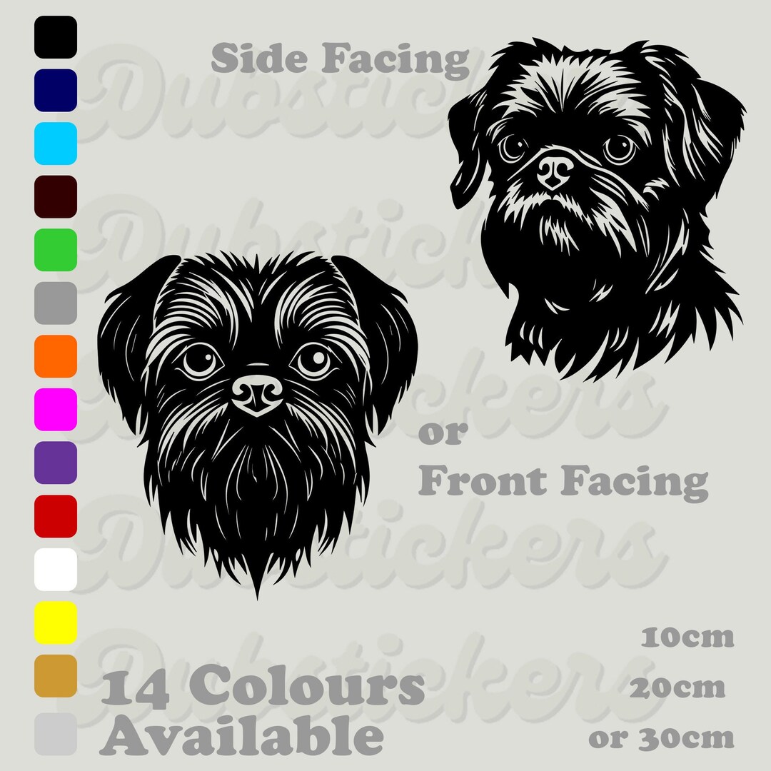 Brussels Griffon Dog Head Decal Vanlife Campervan Car Decal Sticker ...