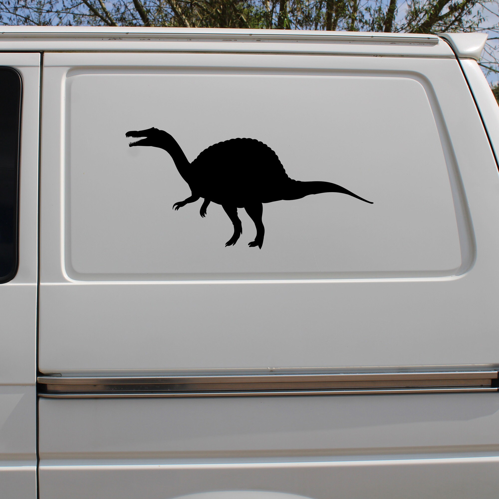 Spinosaurus Silhouette Dinosaur Decal Campervan Window Die Cut Vinyl ...
