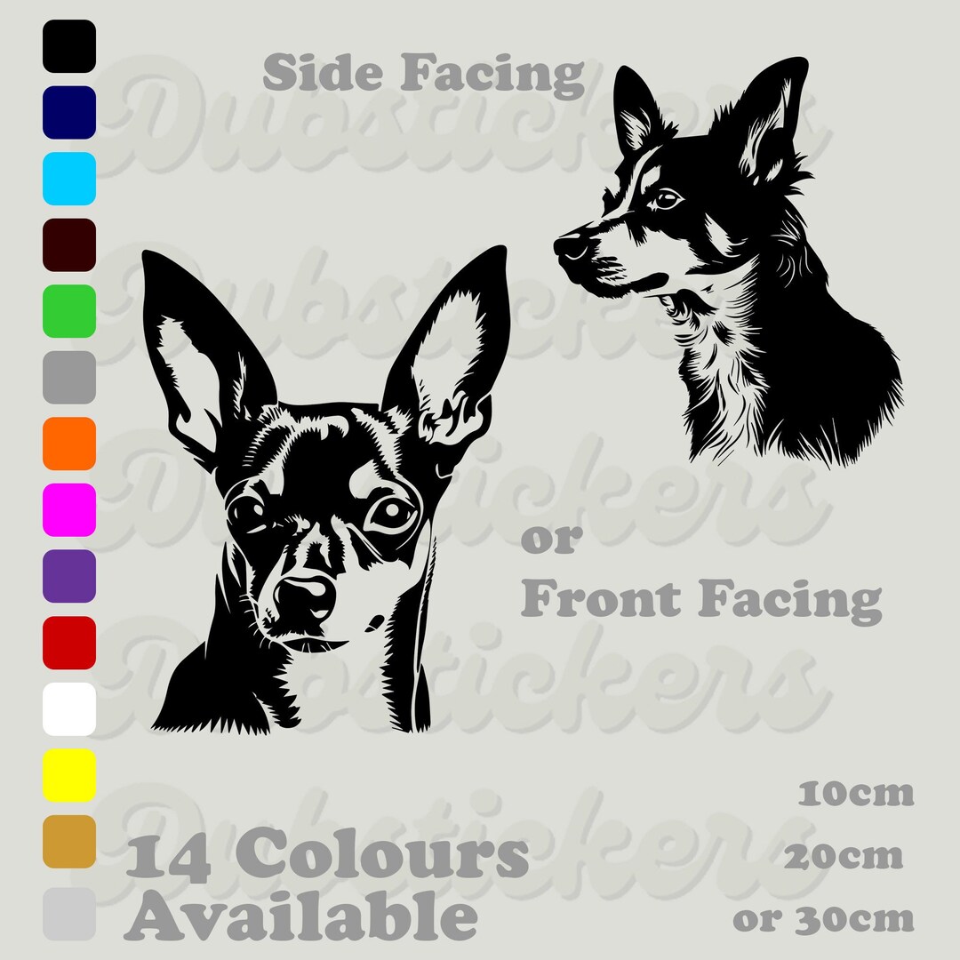 Toy Fox Terrier Dog Head Decal Vanlife Campervan Car Decal Sticker ...