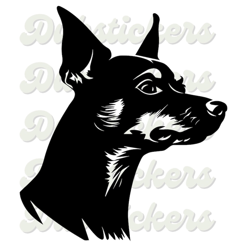 Miniature Pinscher Dog Head Decal Vanlife Campervan Car Decal Sticker ...