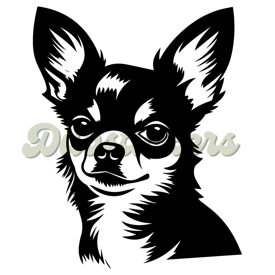 Chihuahua Dog Head Decal Vinyl Waterproof Sticker Car Window - Etsy