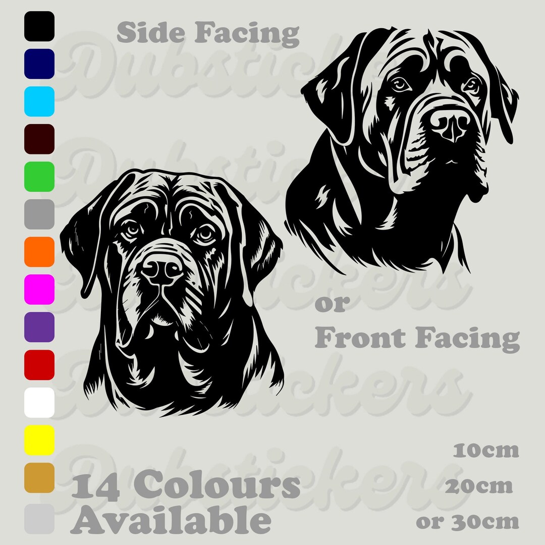 English Mastiff Decal Dog Head Dog Breed Vanlife Campervan Decal ...