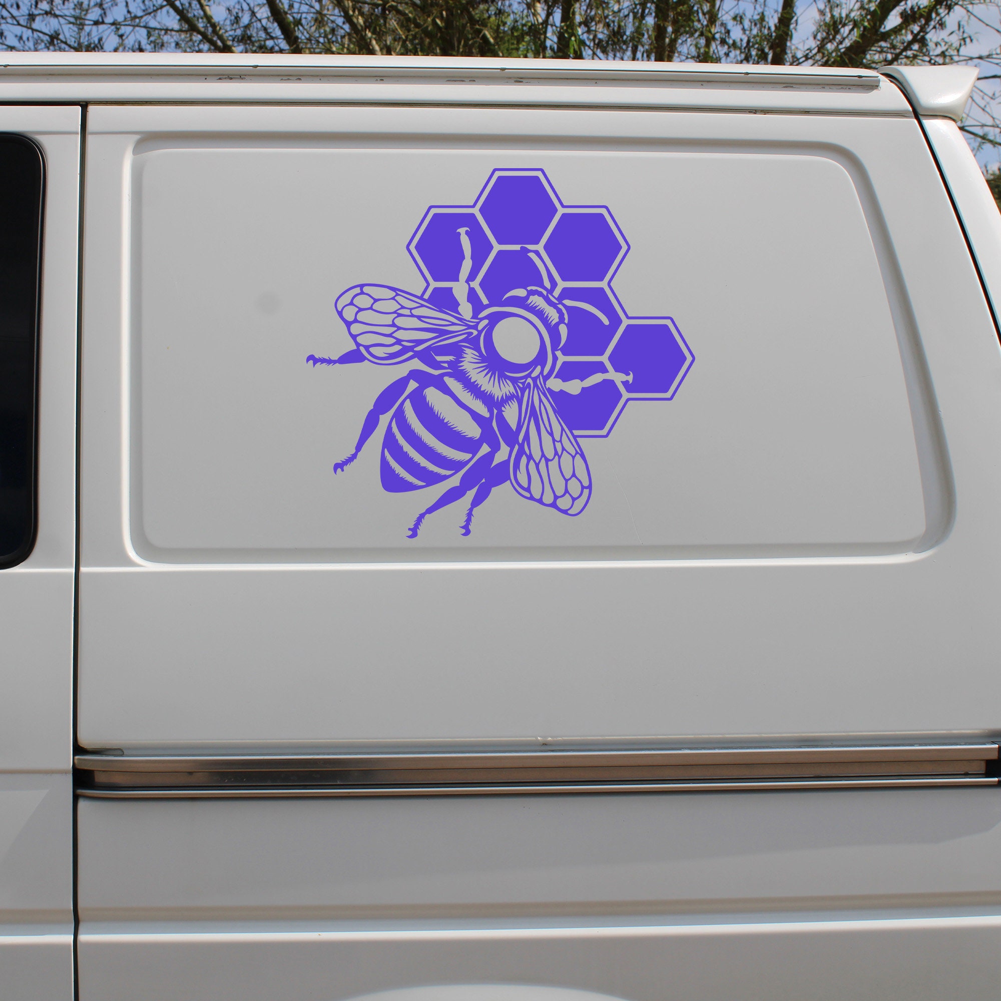 Bee & Honeycomb Decal Vanlife Campervan Car Decal Sticker Vinyl Sticker ...