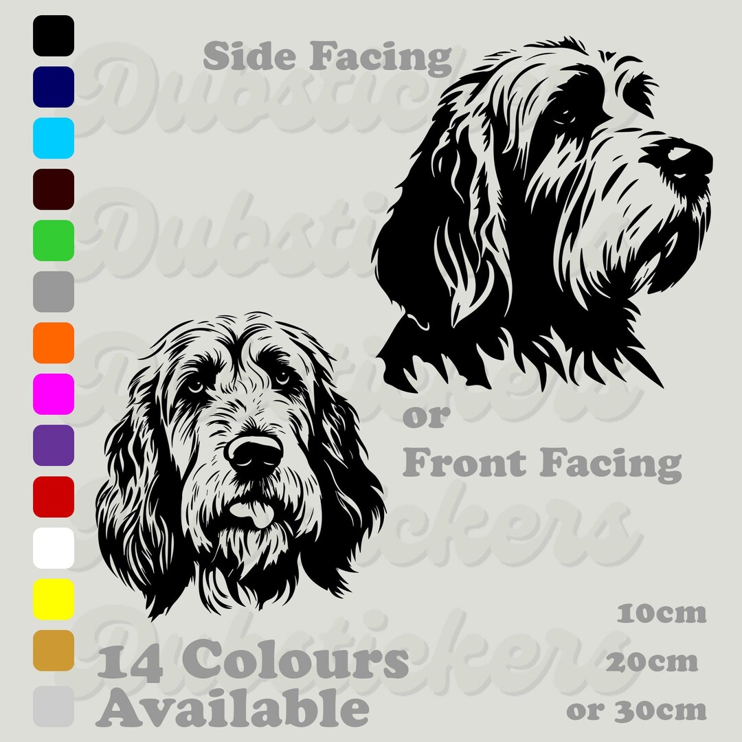 Otterhound Dog Head Decal Vanlife Campervan Car Decal Sticker Vinyl ...