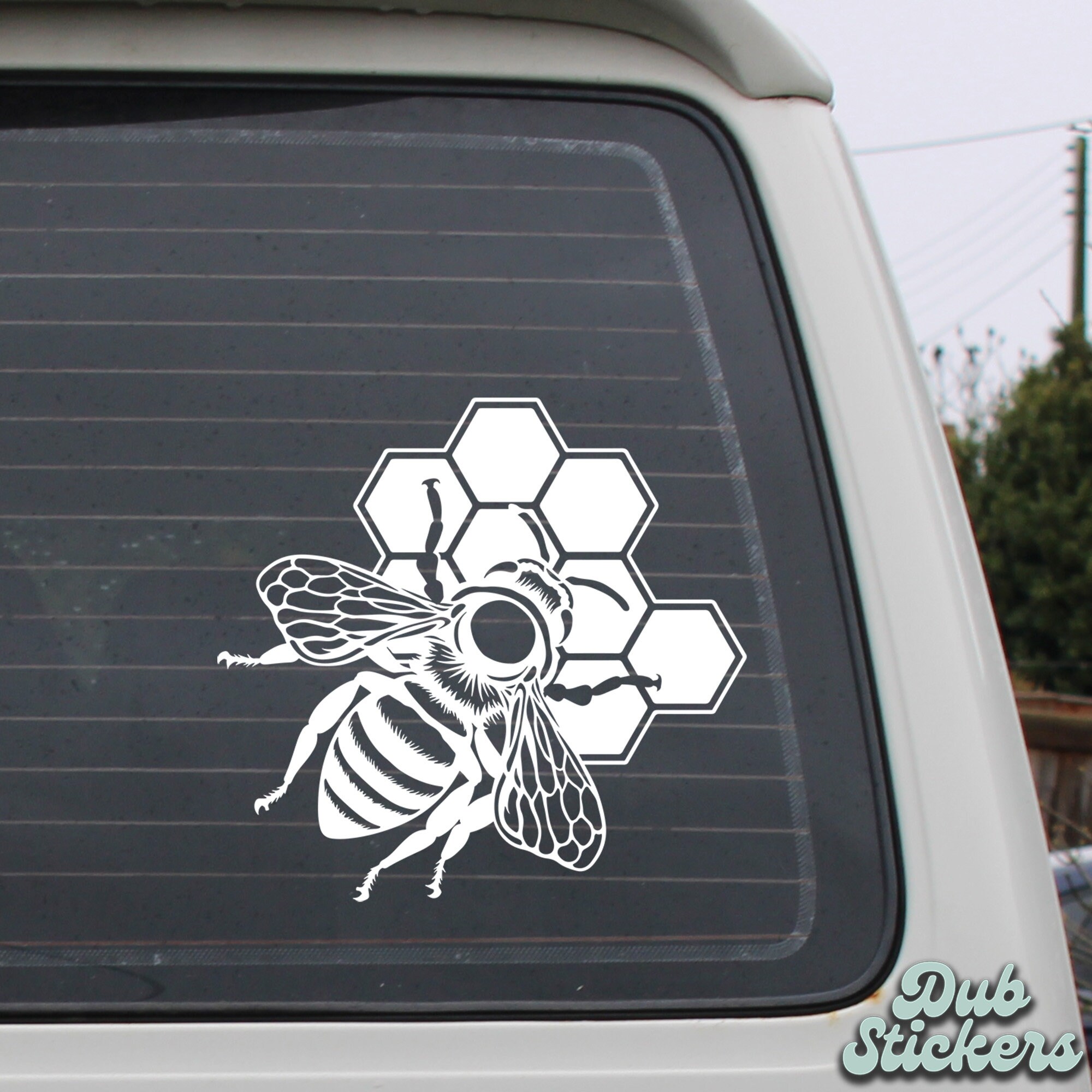 Bee & Honeycomb Decal Vanlife Campervan Car Decal Sticker Vinyl Sticker ...