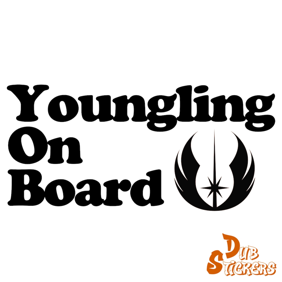 Youngling on Board Decal Baby on Board Star Wars Campervan Car Decal ...