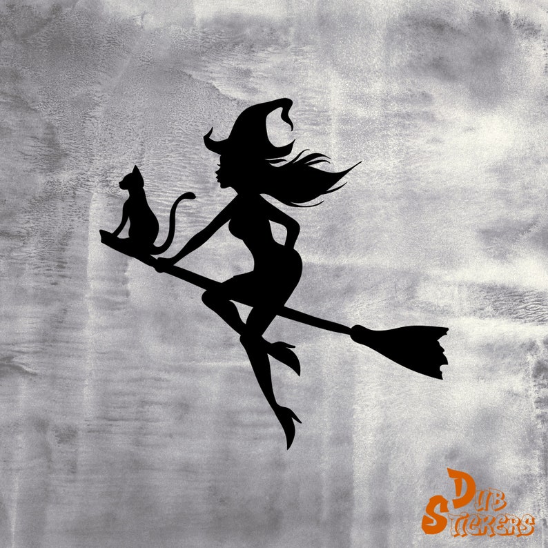 Witch on Broomstick Sticker Campervan Window Decal Vinyl - Etsy