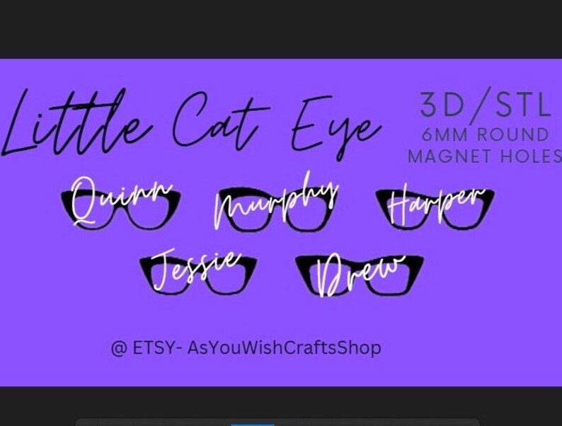 Little Cat Eye Topper DIY File, Pair Eyewear Compatible, 3D Printer ...