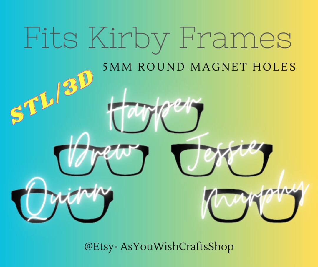 Kirby STL, 3D Print File, Pair Eyewear Compatible, Topper, Digital ...