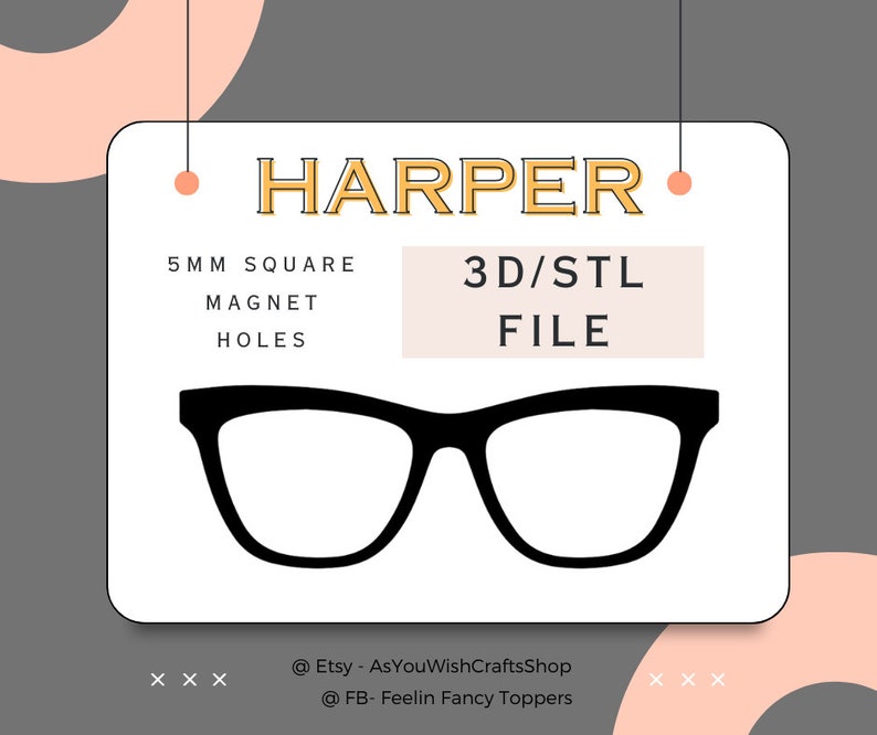Harper, Pair Eyewear Compatible, 3D Printer File, STL File, STL Digital ...