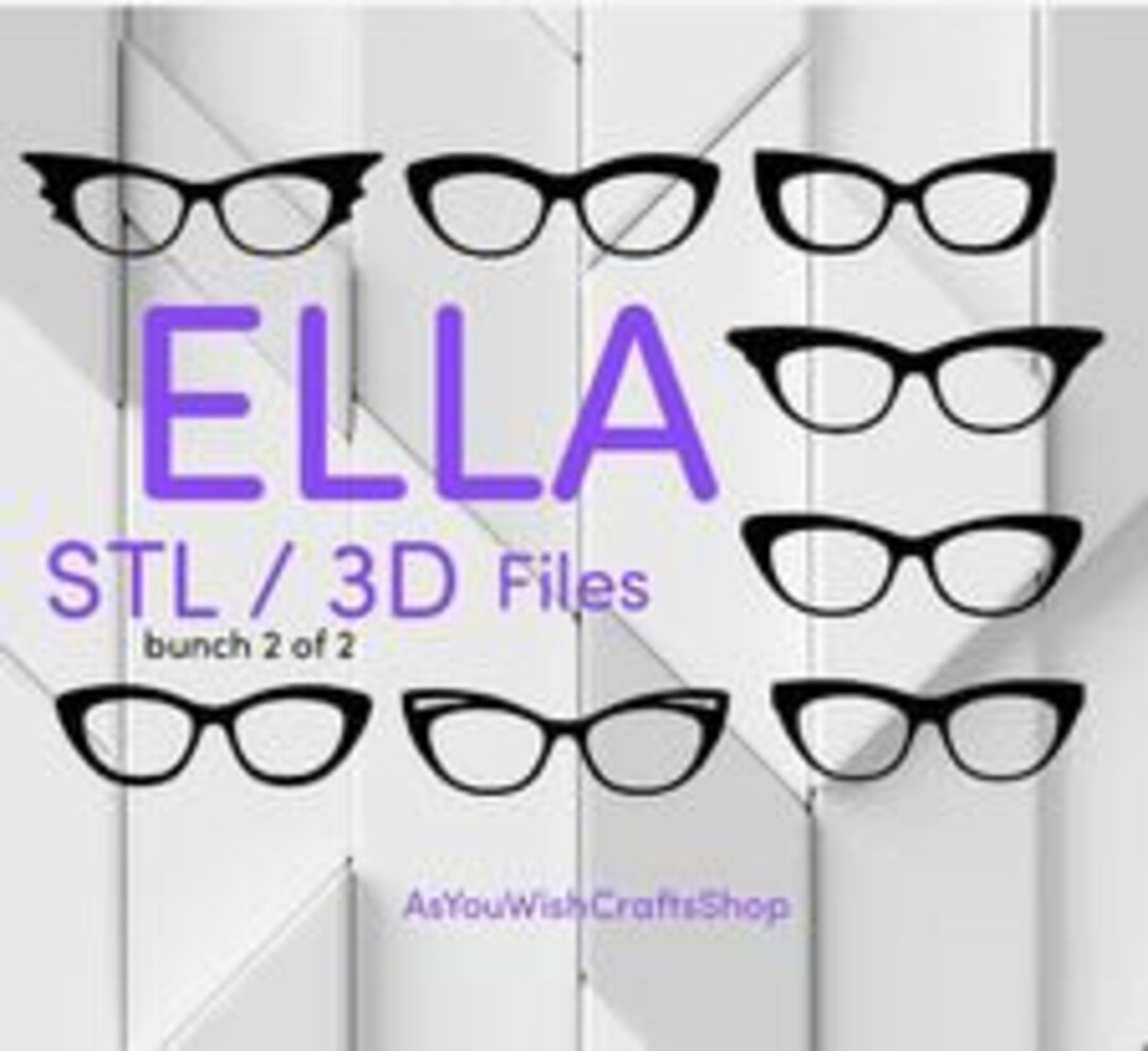 Ella, Pair Eyewear Compatible, 3D Printer File, STL File, STL Digital ...