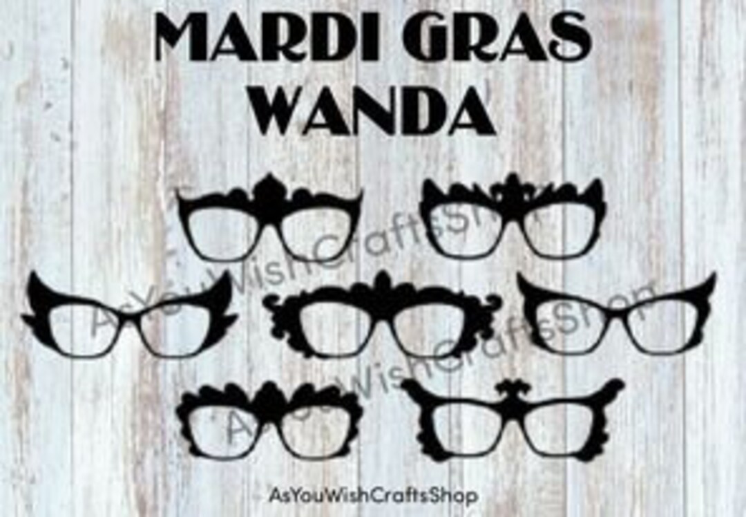 Wanda, Pair Eyewear Compatible, Madi Gras Topper, SVG, Digital Download ...