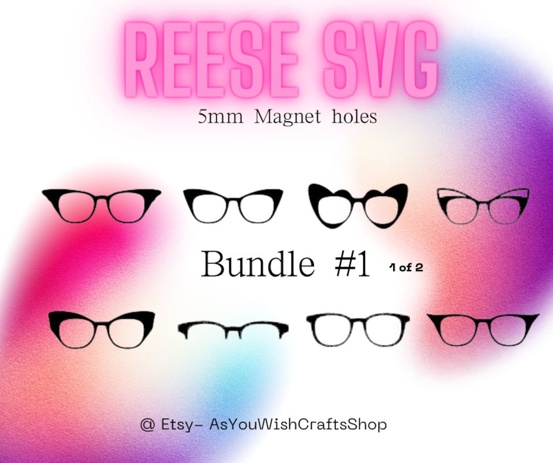 Reese, Pair Eyewear Compatible, 5mm Magnet Holes, Frames, Topper, SVG ...