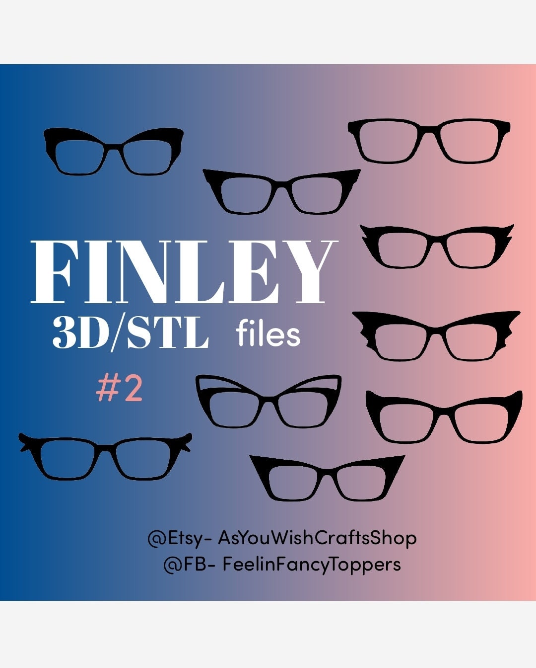 Finley, Pair Eyewear, Hybrids, 3D Printer Files, STL File, STL Digital ...