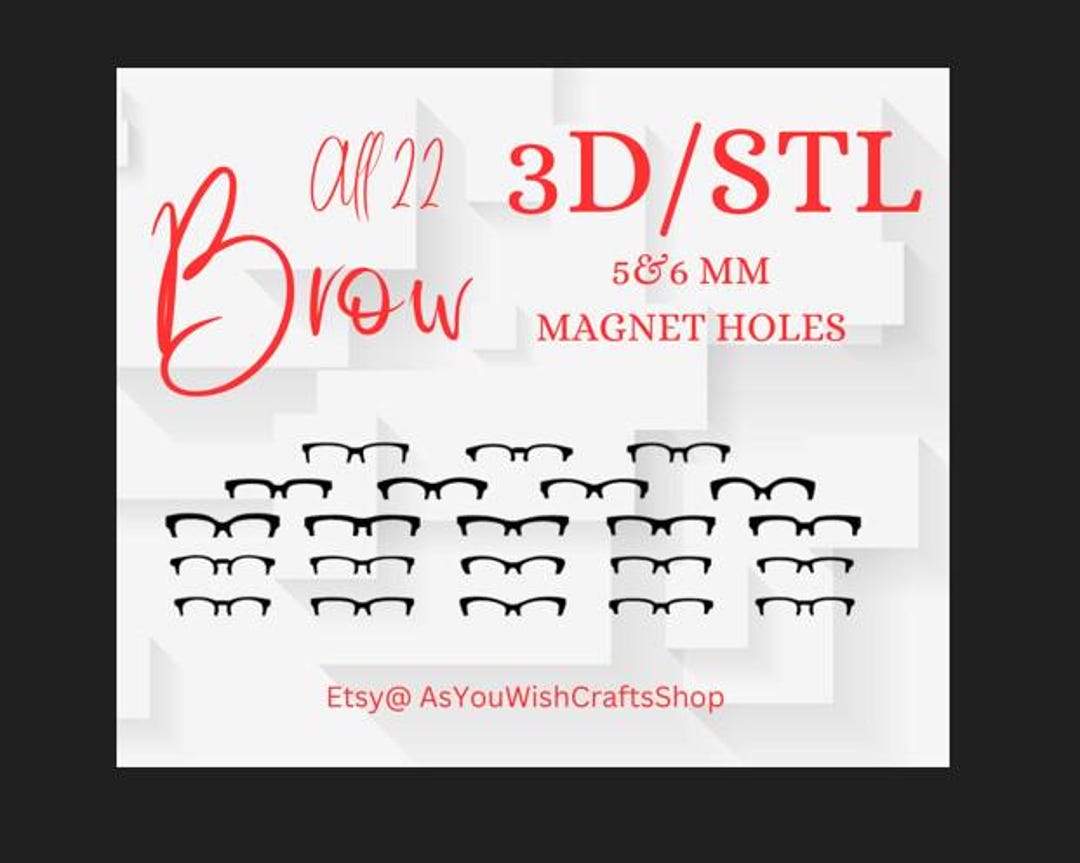 Pair Eyewear, Brow, DIY Topper, 3D Printer File, STL, Digital Download ...