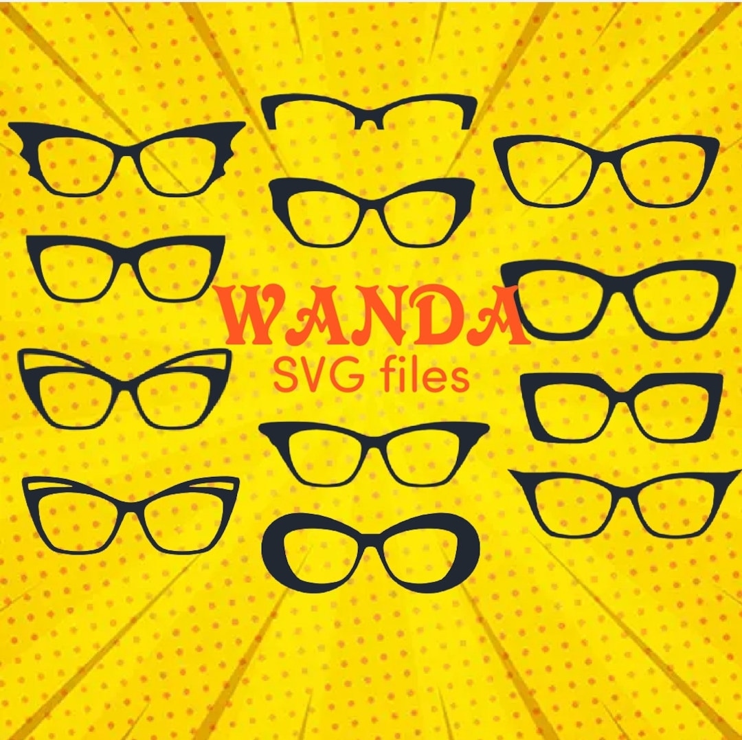 Wanda, Pair Eyewear Compatible, Frames, Topper, SVG, Digital Download ...