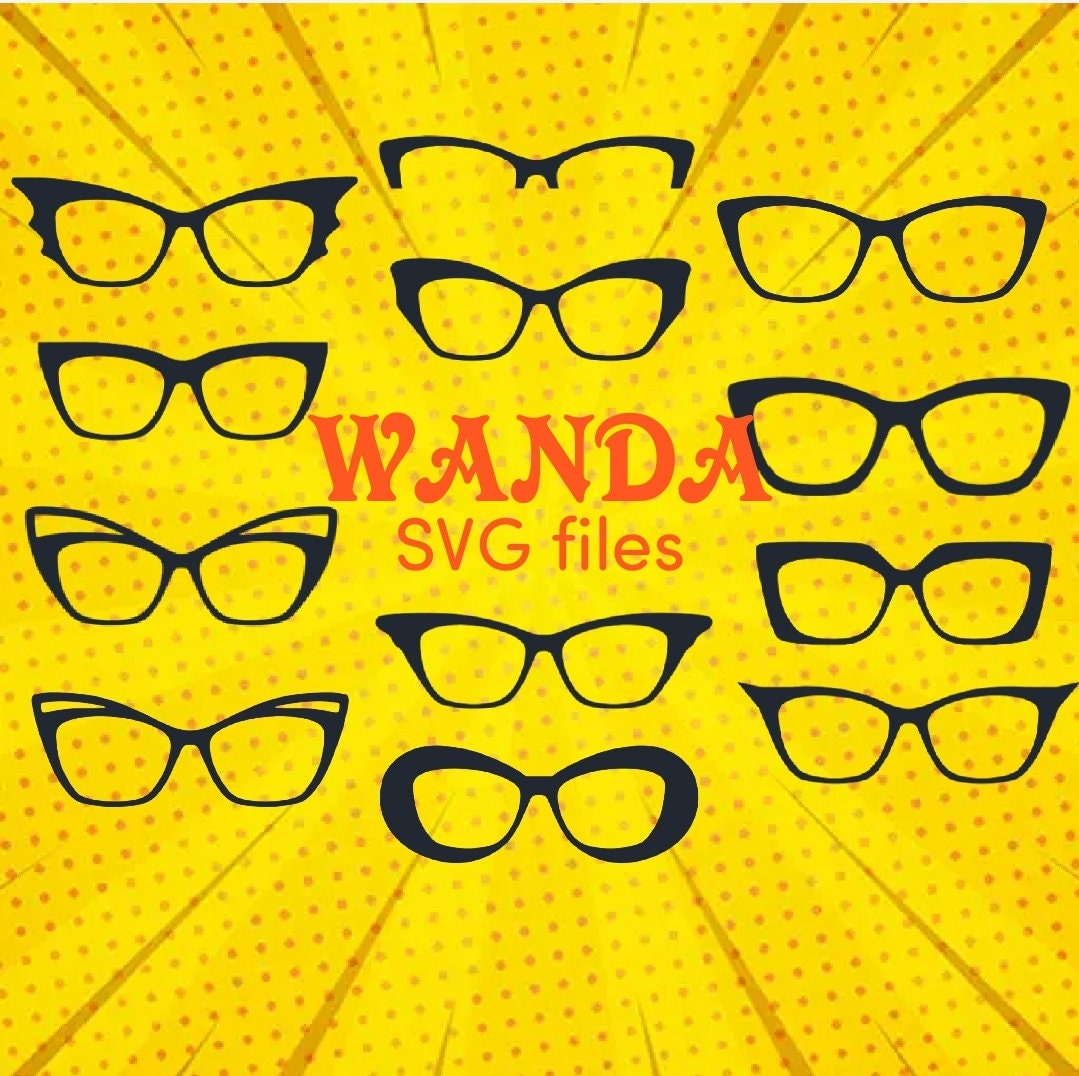 Wanda, Pair Eyewear Compatible, Frames, Topper, SVG, Digital Download ...