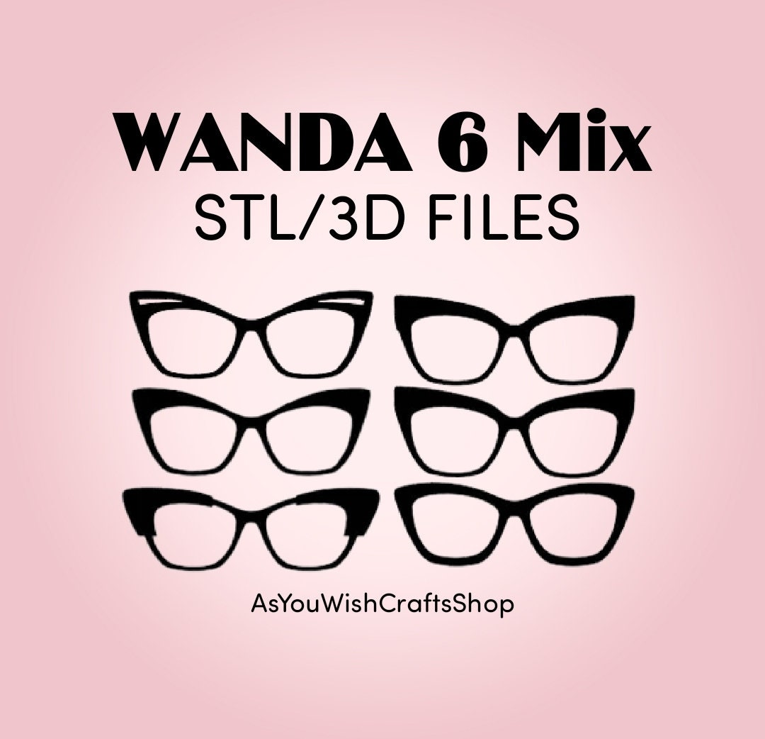 Wanda, Pair Eyewear Compatible, Hybrid, 3D Printer File, STL File, STL ...