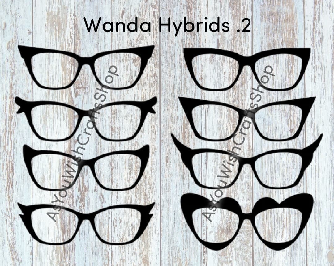 Wanda Pair Eyewear Compatible Eyewear Topper SVG Digital - Etsy