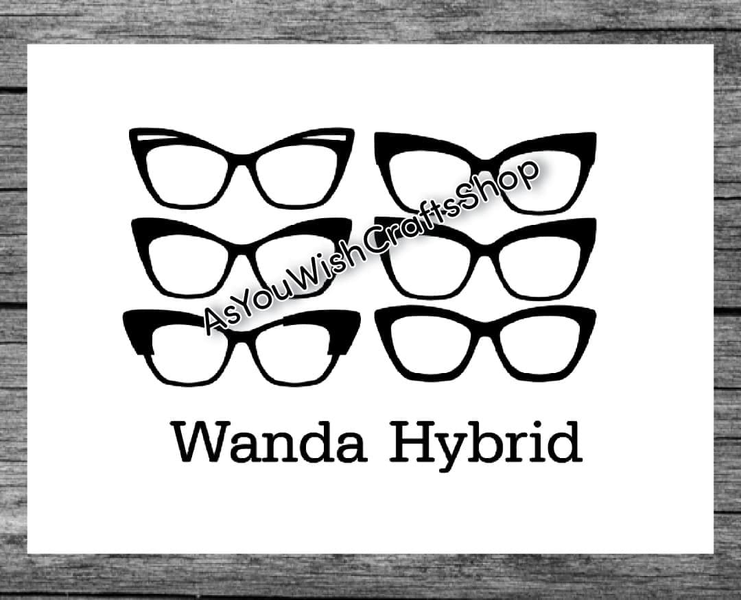 Wanda Pair Eyewear Compatible Hybrid Topper SVG Digital - Etsy Finland