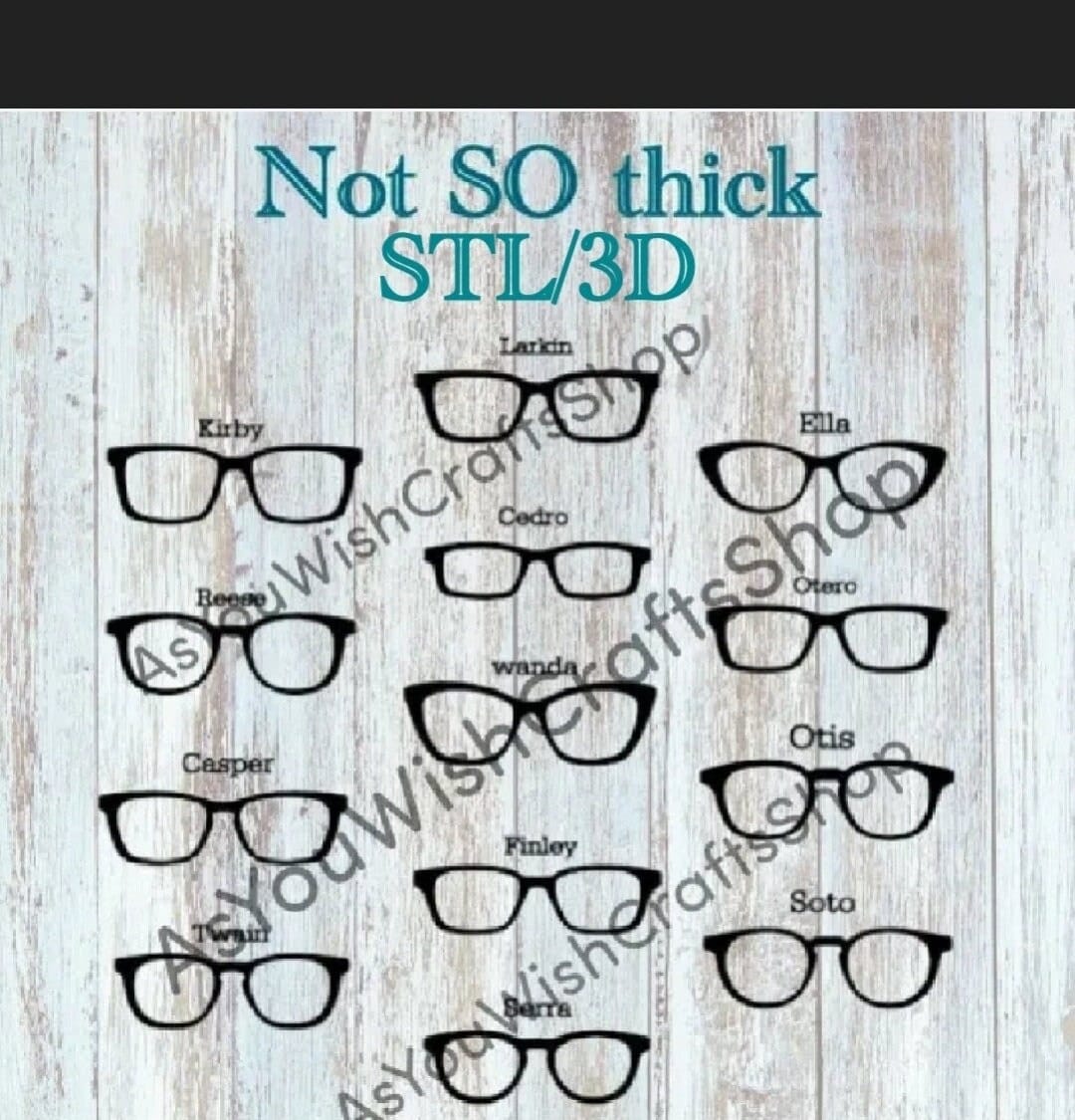 Pair Eyewear Compatible, Not so Think, 3D Printer File, STL File, STL ...