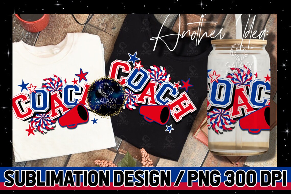 Cheer Coach Sublimation Cheer Coach Sublimation Design Blue - Etsy
