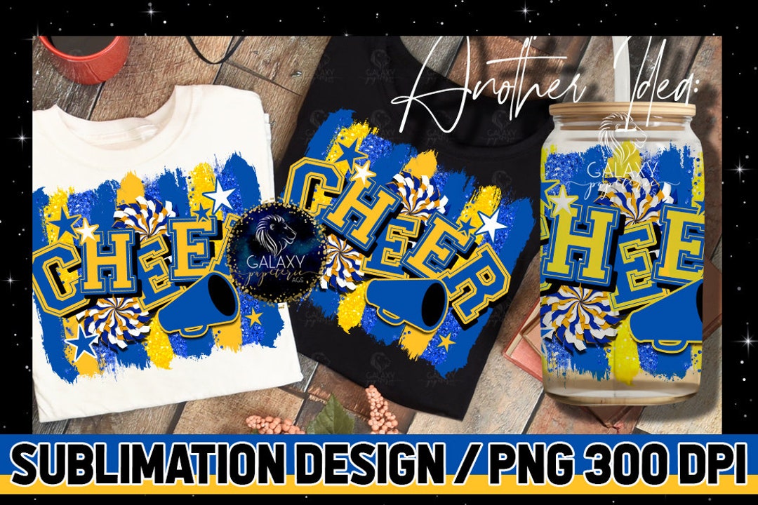 Cheer Sublimation, Cheer Brush Strokes Sublimation Design, Cheerleader ...