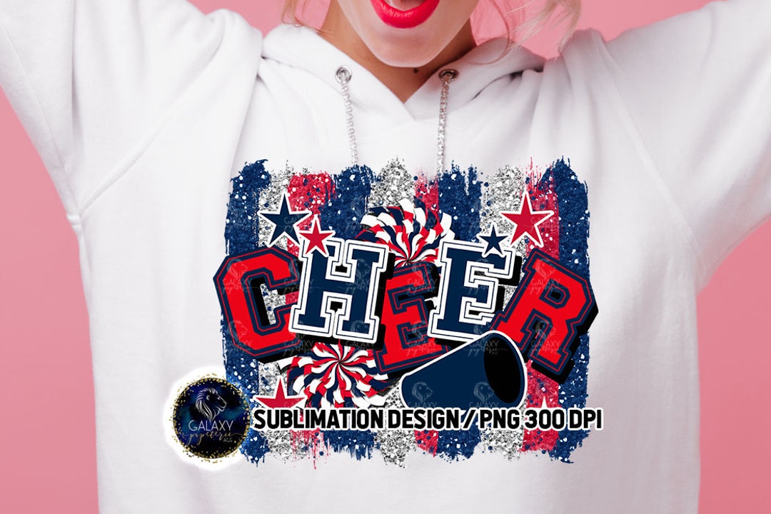 Cheer Sublimation, Cheer Brush Strokes Sublimation Design, Cheerleader ...