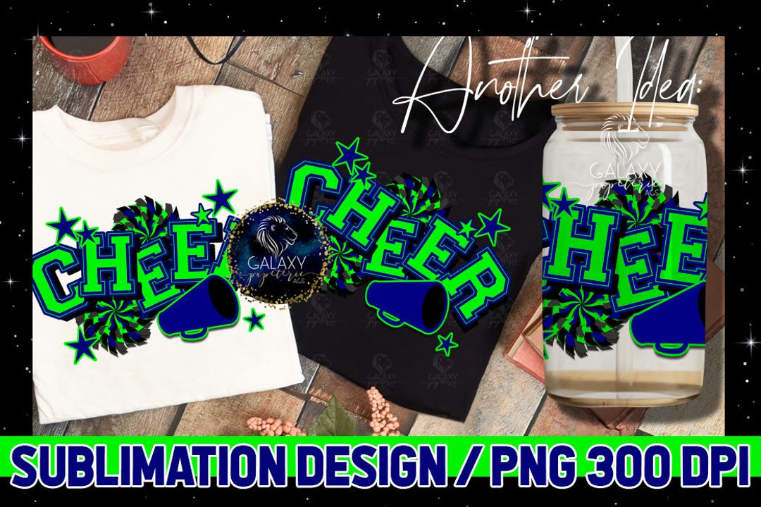 Cheer Sublimation, Cheer Brush Strokes Sublimation Design, Cheerleader ...
