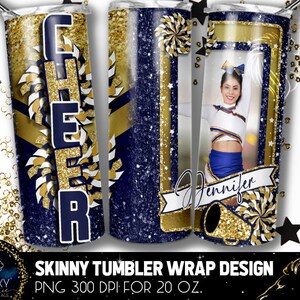 Add Photography Cheer Tumbler Design, Cheerleader Photo Tumbler, 20 Oz ...