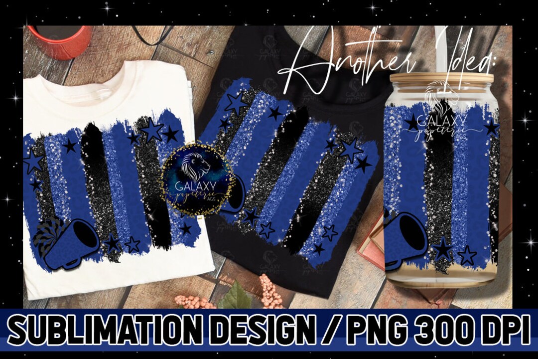 Black Blue Cheer Background Sublimation, Cheer Background Brush Strokes ...