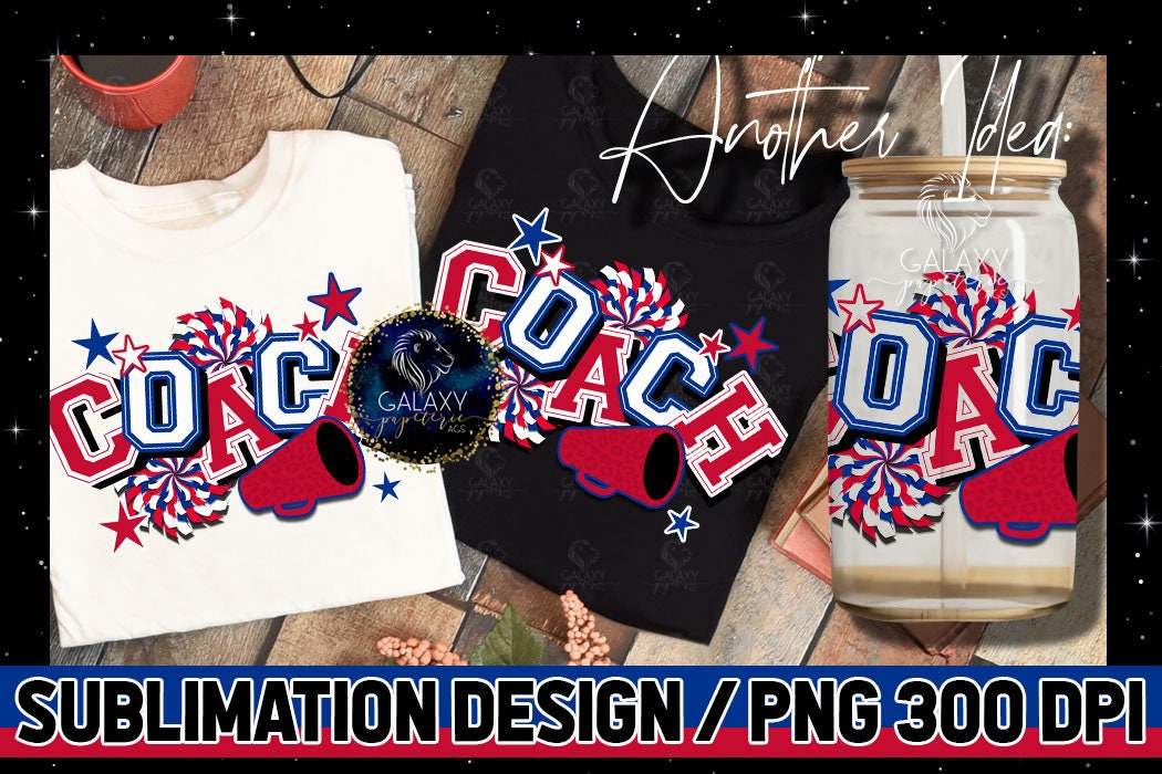 Cheer Coach Sublimation Cheer Coach Sublimation Design Blue - Etsy